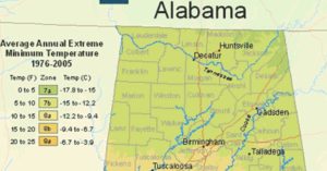 USDA Hardiness Zone Map For Alabama - The Garden Magazine