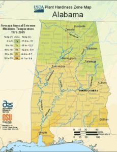 USDA Hardiness Zone Map For Alabama - The Garden Magazine