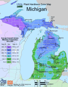 USDA Hardiness Zone Map For Michigan - The Garden Magazine