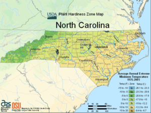 USDA Hardiness Zone Map For North Carolina - The Garden Magazine