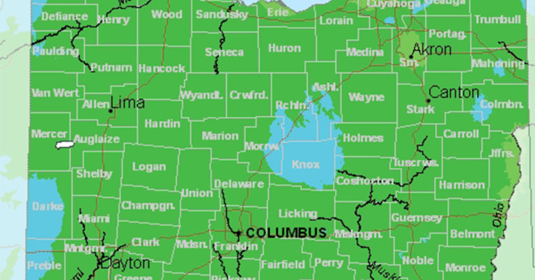 USDA Hardiness Zone Map For Ohio - The Garden Magazine