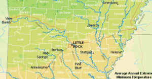 USDA Hardiness Zone Map For Arkansas - The Garden Magazine