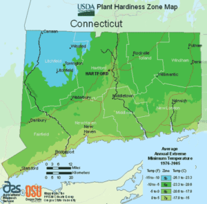 USDA Hardiness Zone Map For Connecticut - The Garden Magazine