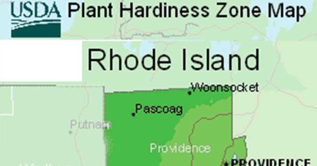 USDA Hardiness Zone Map For Rhode Island - The Garden Magazine