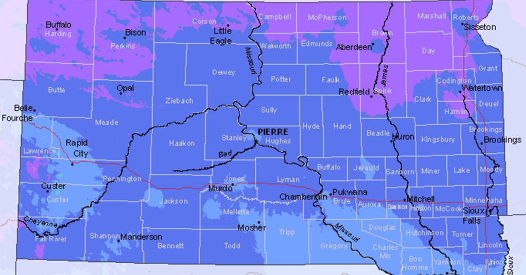 USDA Hardiness Zone Map For South Dakota - The Garden Magazine