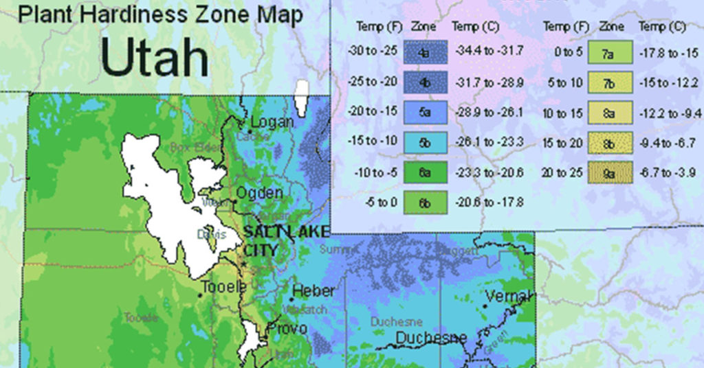 Salt Lake City, UT USDA Hardiness Zone Map & Planting Guide - The ...